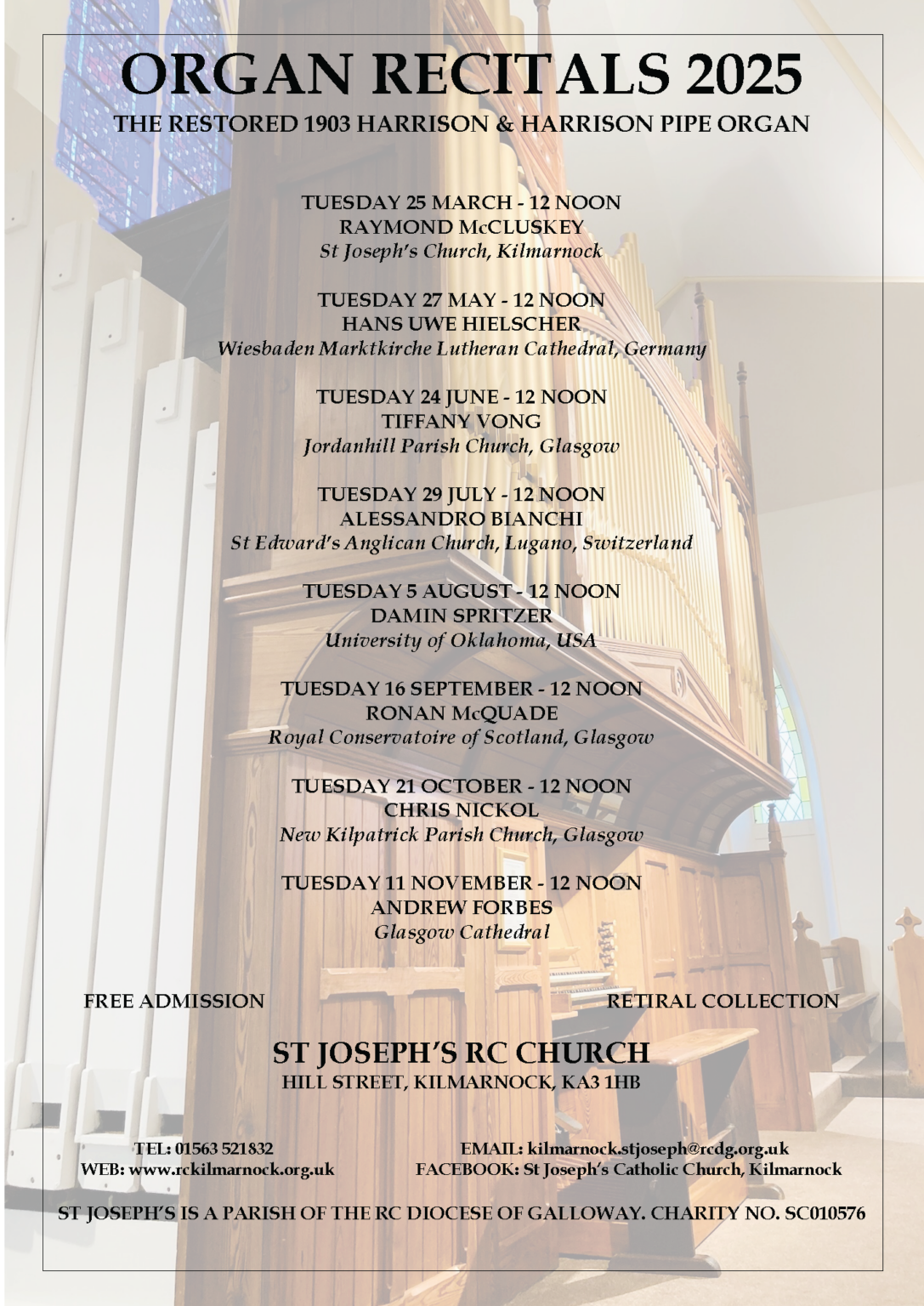 2025 Organ Recital Series – RC Kilmarnock
